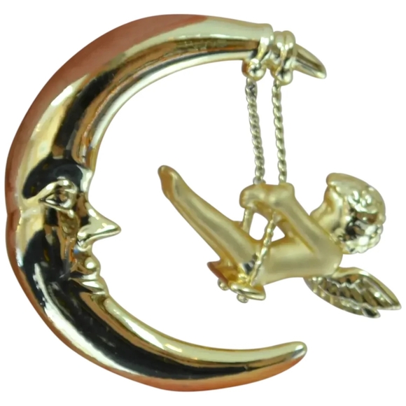 Danecraft | Jewelry | Vintage Danecraft Cherub Angel Swinging On The ...